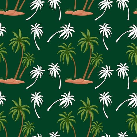 Free Vector Tropical Palm Tree Pattern