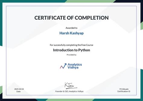 Pythonprogramming Datascience Skillvalidation Learningneverstops Harsh Kashyap