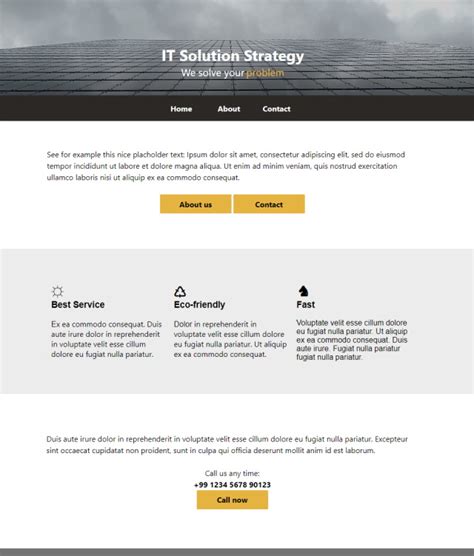 It Solution Strategy Free Website Template