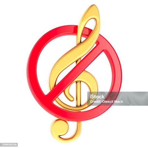 고음 음자리표가 있는 금지 기호 음악 음표 3d 렌더링 0명에 대한 스톡 사진 및 기타 이미지 0명 3차원 형태 개념 Istock