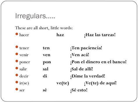 Familiar Commands