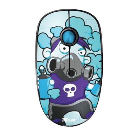 Souris Sans Fil Trust Sketch Silent Click Bleue Cyber Planet