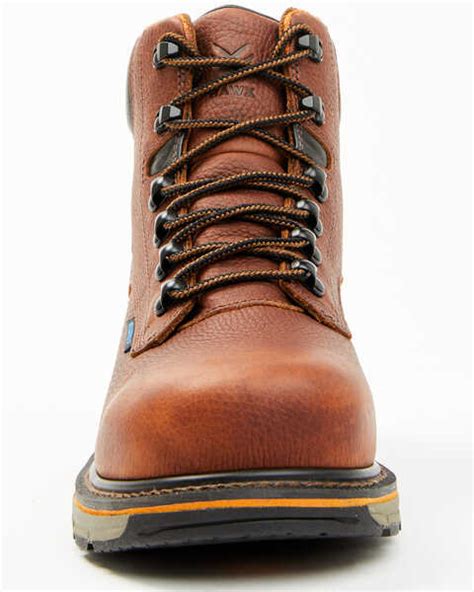 Hawx Mens 6 Enduro Waterproof Work Boots Composite Toe Dark Brown