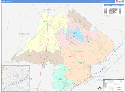 Map Of Comal County Texas