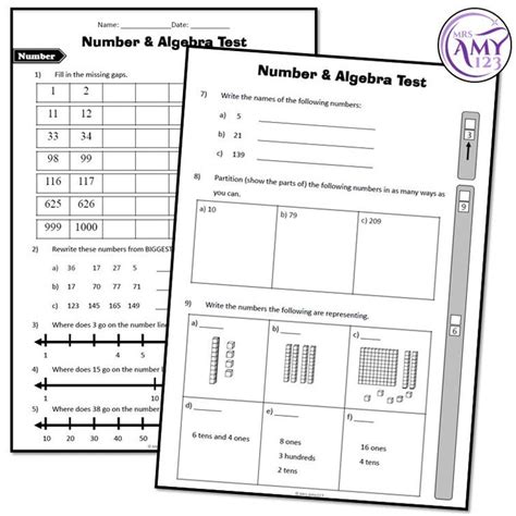 Year 1 Maths Number And Algebra Test Pack Australian Curriculum