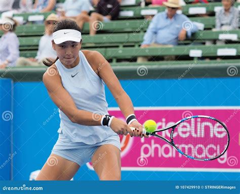 Tennis Player Wang Xinyu Preparing For The Australian Open At The