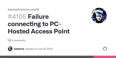 Failure Connecting To PC Hosted Access Point Issue 4105 Espressif