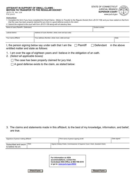 Form Jd Cv 170 Fill Out Sign Online And Download Fillable Pdf Connecticut Templateroller