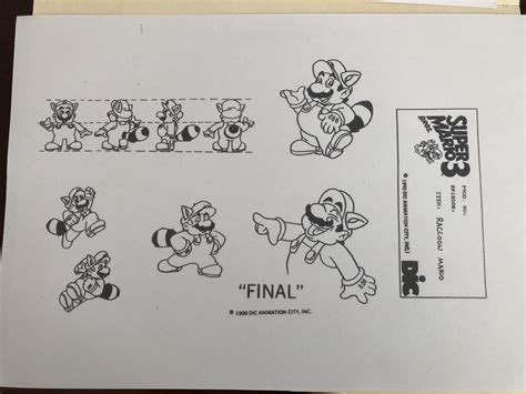 Super Mario Bros Cartoon Animation Cels Rmario