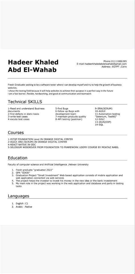 Hadeer Khaled On Linkedin I Am Searching For An Opportunity As A