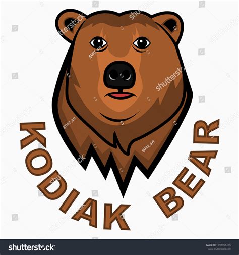 Mascot Logo Kodiak Bear Head Stock Vector Royalty Free 1793956165