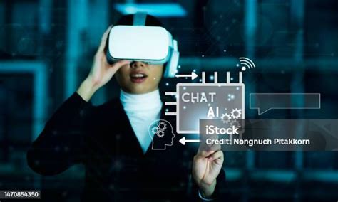 Teknologi Dunia Maya Digital Metaverse Pengusaha Dengan Kacamata Vr