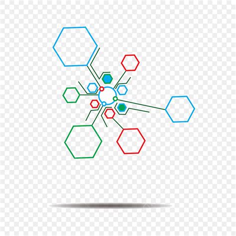 Hexagon Connect Vector Design Images Hexagon Connection Isolated