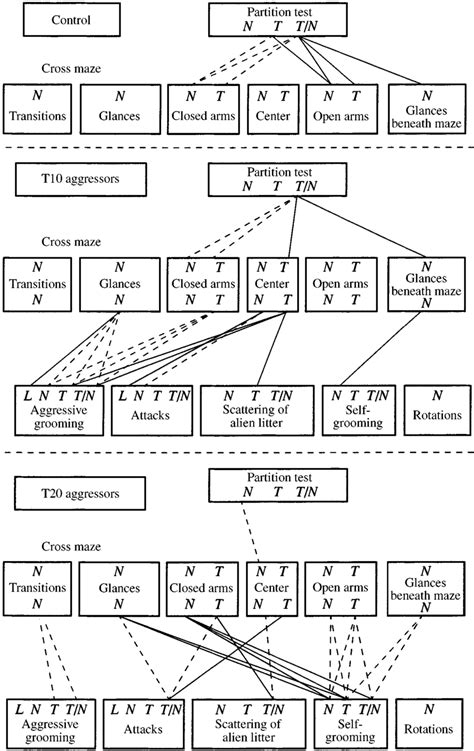 Significant Correlations Between Behavioral Parameters In The Partition