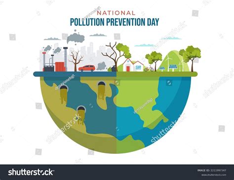 National Pollution Prevention Day Awareness Campaign Stock Vector