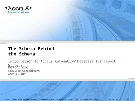 Ppt The Schema Behind The Schema Introduction To Accela Automation Database For Report