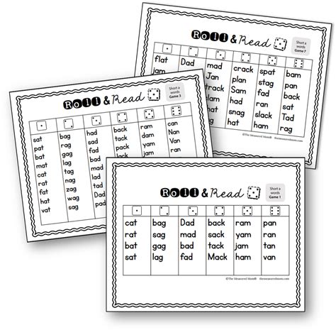 Roll Read Games For Short A Words The Measured Mom