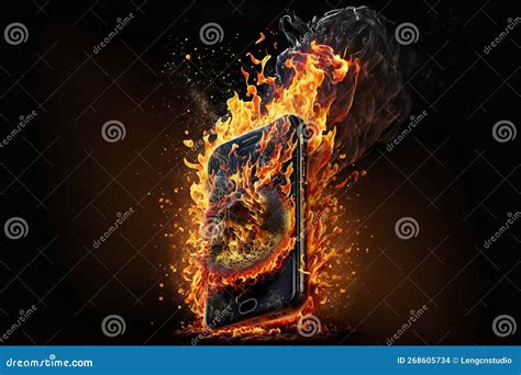 An Exploding Telephone Surrounded By Puffs Of Smoke And Bright Flashes