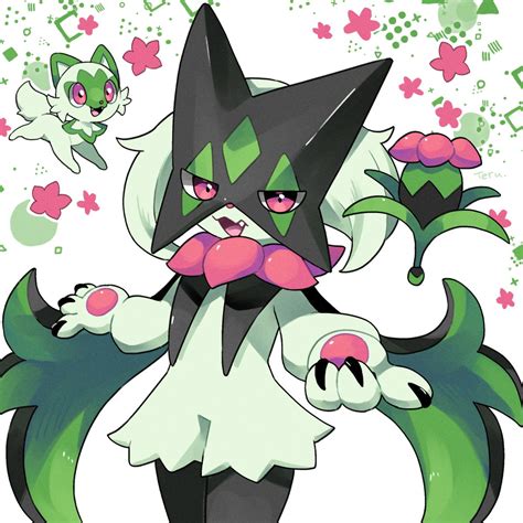 Sprigatito And Meowscarada Pokemon Drawn By Teru 245 Neko Danbooru