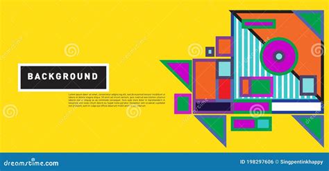 Vector Abstract Colorful Rectangle Background For Banner Stock Vector