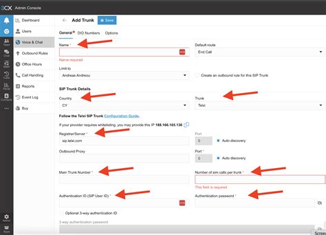 how to connect your sip trunk to 3cx or other pbx telxi