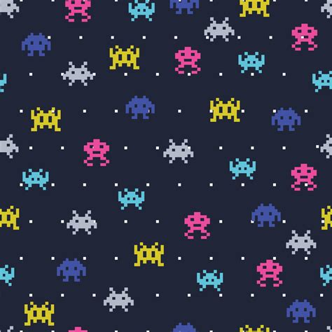 Pixel Monster Pattern 12510657 Vector Art At Vecteezy