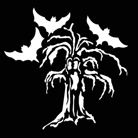 Scary Tree Pumpkin Stencil