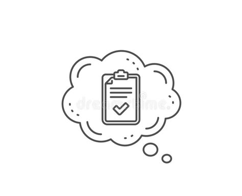 Checklist Line Icon Survey Report Sign Vector Stock Vector Illustration Of Checklist Line