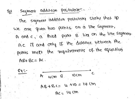 Solved The Segment Addition Postulate And To Find The Length Course