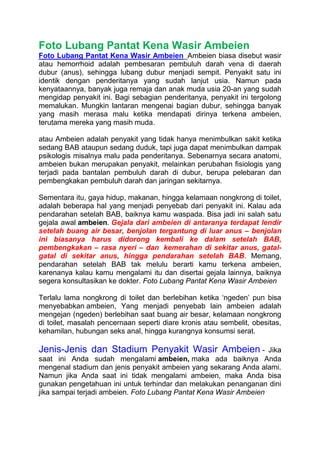 Foto Lubang Pantat Kena Wasir Ambeien Pdf
