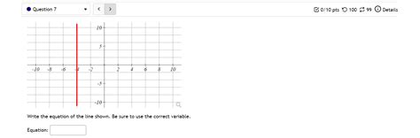Solved Write The Equation Of The Line Shown Be Sure To Use Chegg