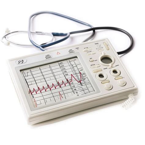 Electrocardiogram Ecg Machine Isolated On White Background Premium Ai