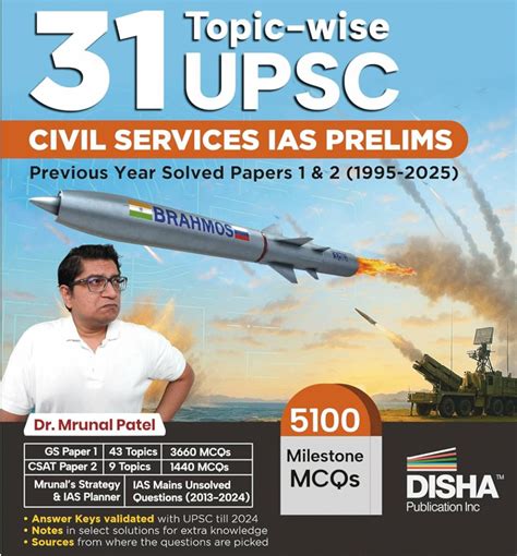 Disha Topic Wise Upsc Civil Services Ias Prelims Previous Year Solved Papers 1 And 2 1995 2025