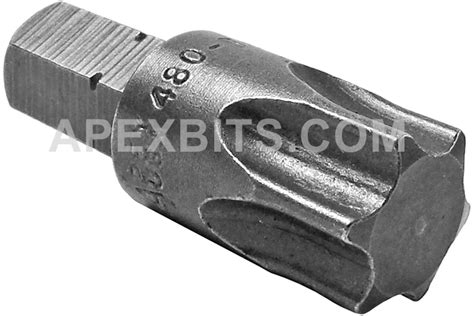 Apex 480 Tx 55x T 55 Torx Insert Bits 516 Hex Drive