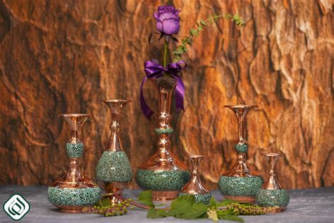 گلدان شلغمی فیروزه