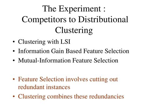 Ppt Distributional Clustering Of Words For Text Classification