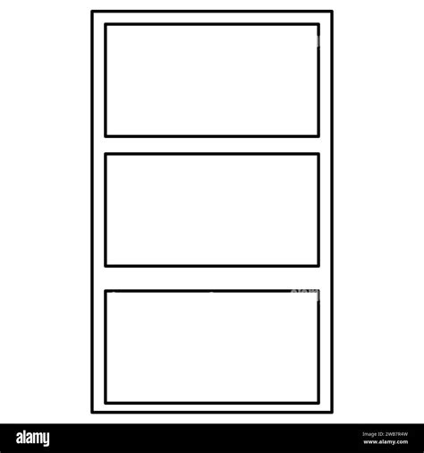Rectangular Window Outline For House Isolated On White Background