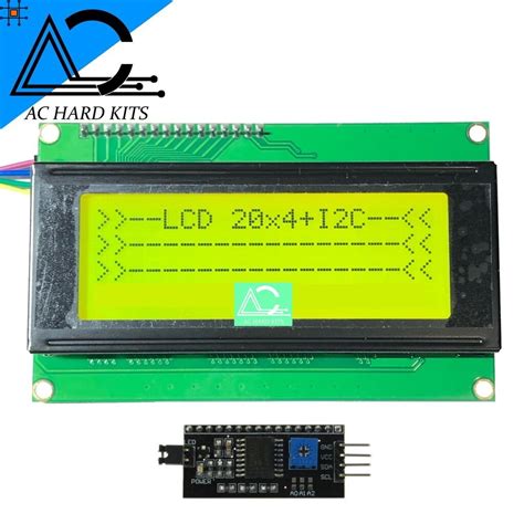2004 1602 0802 Lcd I2c Interface With Backlight Blue Yellow Screen โมดูลจอแสดงผล Lcd Shopee