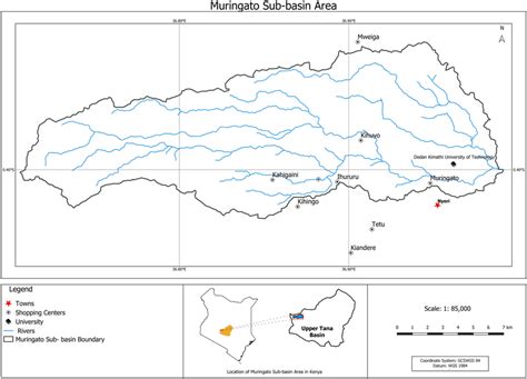 Muringato Basin Location In The Upper Tana River Basin Download