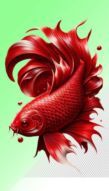Premium Psd A Red Fish With The Red Head Of A Fish