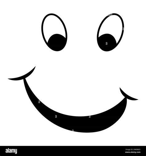 Cheerful Emoticon Cartoon Face Smiling Mocking Grin On Face Stock Vector Image And Art Alamy
