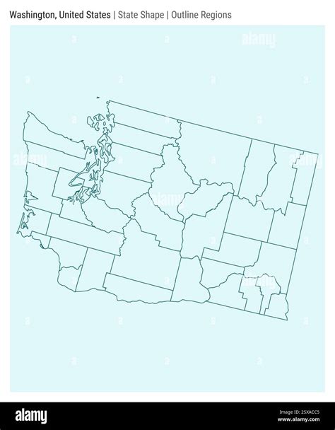 Simple Blank Map Of Washington State Washington Outline