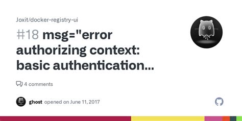 Msg Error Authorizing Context Basic Authentication Challenge For