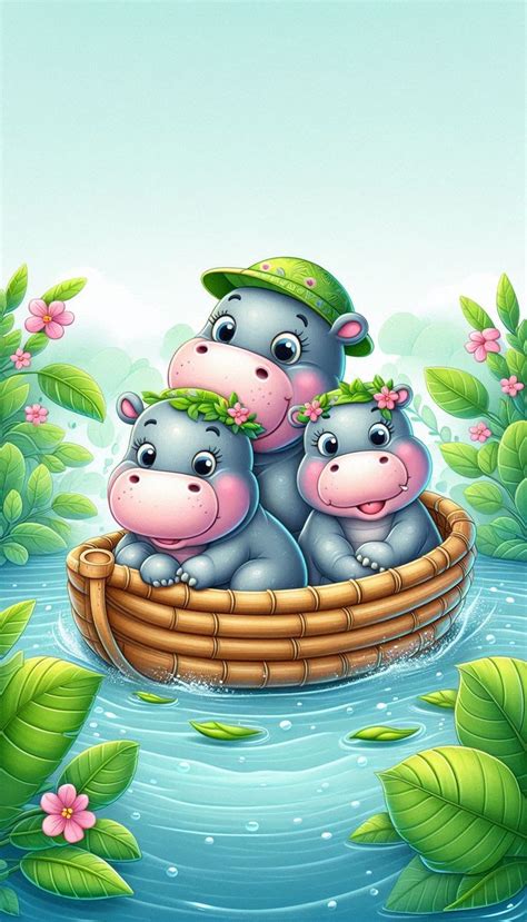 Wallpaper Cute Hippo Background Hippopotamus Wallpaper Hippo