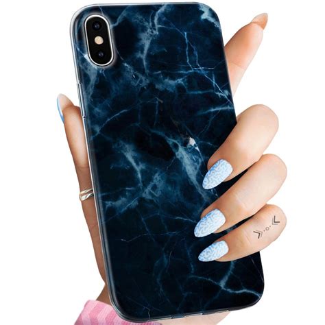 Etui Do Iphone X Xs Wzory Granatowe Obudowa Pokrowiec Case Apple