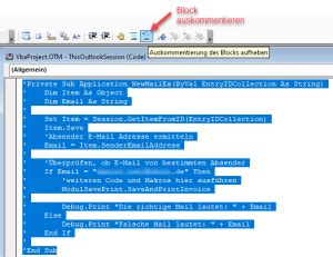 Vba Mehrere Zeilen Auskommentieren Ekiwi Blog De