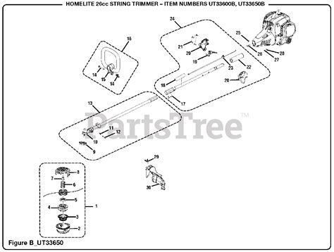 Homelite UT B Homelite String Trimmer Cc Rev Figure B Parts