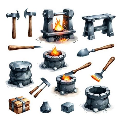 Premium Vector A Drawing Of A Fire Pit With A Picture Of A Stove And A Fire Pit