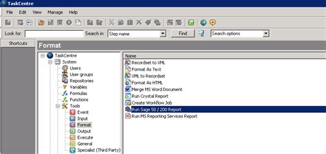 Run Sage 50200 Report Global Configuration Codeless Platforms