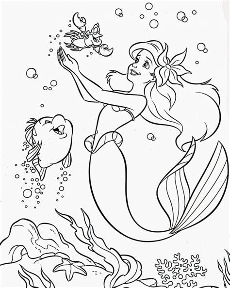Dibujos De La Sirenita Para Imprimir Y Colorear